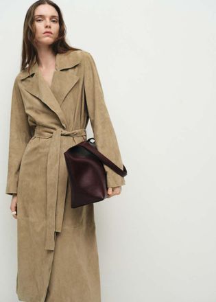 Mango Grand sac cabas bordeaux - Femme - Taille unique - MANGO