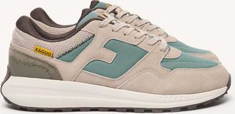 Faguo Baskets beiges & bleu clair suède - LIMWOOD