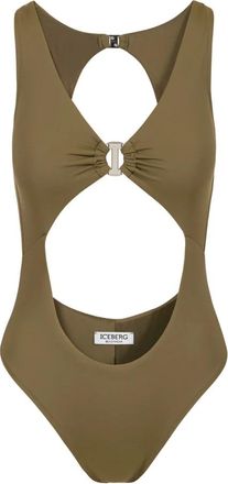 Iceberg Femme, Maillots de bain, Vert, Taille: 40 FR Maillot de bain une pi&egrave;ce militaire