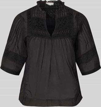 Neo Noir Blusenshirt mit V-Ausschnitt Modell Siama