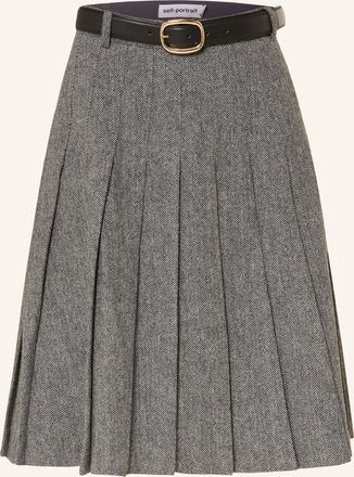 Self Portrait Self-Portrait Faltenrock grau