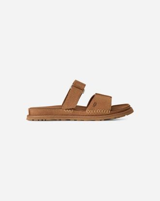 UGG GoldenGaze Slide f&uuml;r Damen in Brown, Gr&ouml;&szlig;e Wildleder