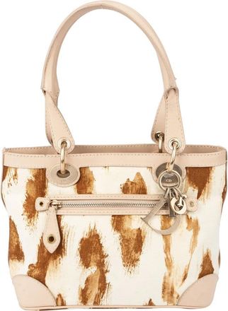 Dior Crossbody Bags - Christian Dior Animal Print Saint Tropez Handbag - Gr. unisize - in Beige - für Damen