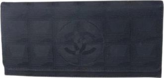 Chanel Pre-owned New Travel Line Long wallet (bi-fold) - Femme - Pre-owned - Noir - Taille: ONE Size