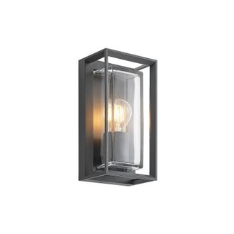 Arcchio Wandleuchte au&szlig;en Ismera mit Bewegungsmelder (Modern) in Schwarz aus Aluminium (1 flammig, E27) - Wandlampe f&uuml;r Au&szlig;enwand/Hauswand Haus Terrasse und B