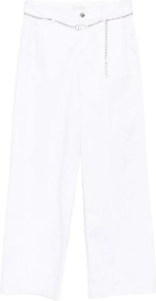 Liu Jo Femme, Pantalons, Blanc, Taille: W32 Wide Pantalons