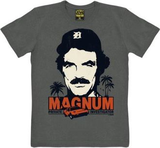 Traktor Logoshirt I I Magnum P.I. I T-Shirt imprim&eacute; I Femme & Homme I Manches Courtes I Gris I Design Original sous License I Taille XL