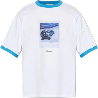 Versace Homme, Tops, Blanc, Taille: XL T-Shirt Imprim&eacute;