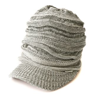 Charm by Casualbox Strick M&uuml;tze Sommer Visor Beanie - Cap Herren Winterm&uuml;tze Mit Schild Mix Beige