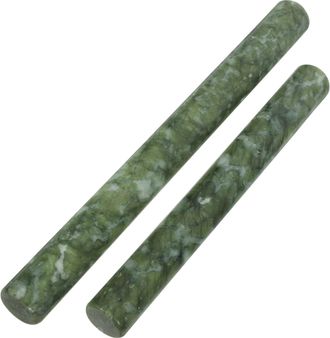 Garneck Jade Nudelholz Aus Nat&uuml;rlichem Stein Antihaft Teigroller F&uuml;r Backen Und Teigrollen Glatt Abgerundet 26cm 21cm 2 St&uuml;ck