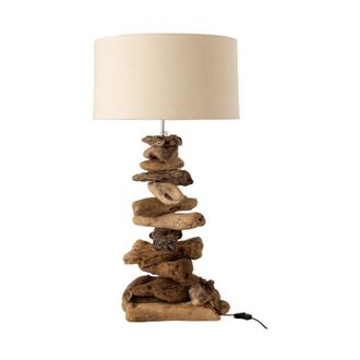 Paris Prix Lampe &agrave; Poser Design Bois Flott&eacute; 63cm Naturel