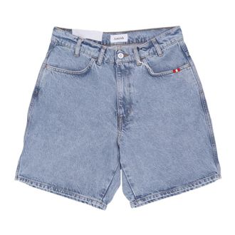 Amish Denim Bermuda Shorts Straight Fit - - Shorts - Herren - Blau - W28