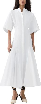 Jacquemus Femme, Robes, Blanc, Taille: 38 FR Pleated Shirt Dress