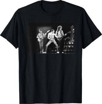 Queen Offizielles Freddie Mercury Live Schwarz- und Wei&szlig;foto T-Shirt