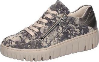 Waldl&auml;ufer Waldlaufer H-Livia Funky Bronze Baskets larges en cuir, Gris beige ardoise, 39.5 EU