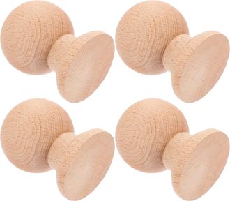 Lurrose 4 St&uuml;ck Massivholz Treppenpfostenkappen 6X4cm Unbehandelte Holzspitzen f&uuml;r Bett und Zaunpfosten Handgeschnitzte M&ouml;bel Zierelemente f&uuml;r Selbstgemacht B