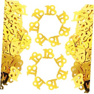 Cabilock 600st&uuml;ck Goldene Konfetti F&uuml;r Geburtstage Tischdeko Mit Glitzer Zahlenmotiv Zum Werfen F&uuml;r Feste Und Partys Aus Kunststoff Glatt Und Gl&auml;nzend