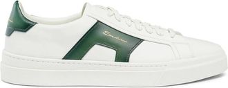 Santoni Low-Top Sneaker - Sneakers aus Leder - Gr. UK_7 - in Weiß - für Damen