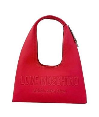Moschino Sac femme Love shopper &agrave; bandouli&egrave;re en faux cuir rouge Taille du sac: Moyen