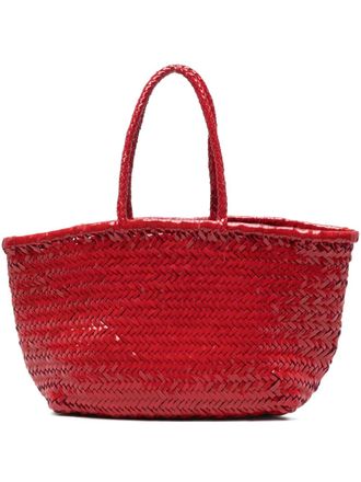 Dragon Diffusion sac cabas Triple Jump en cuir tressé - Rouge