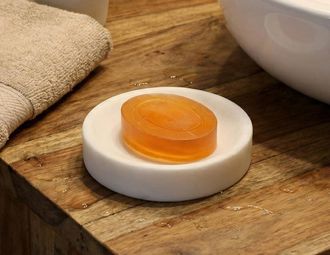 Kleo Seifenhalter aus Naturstein, Seifenhalter, Badzubeh&ouml;r f&uuml;r Badezimmer, Wanne oder