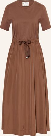 Oui Kleid Im Materialmix braun