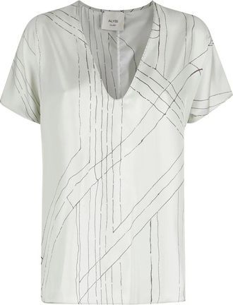 Alysi Femme, Blouses et Chemises, Vert, Taille: 38 FR Blusa Foundation Regular SV