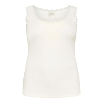 Kaffe Curve KCjena Top - Femme - Tops - Blanc - Taille: 38 FR