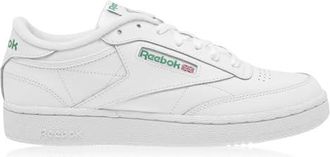 Reebok Club C 85-Shoes, Chaussures de Fitness Mixte, INT-WHITE/GREEN, 34.5 EU