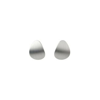 Dansk Copenhagen Ines Waterproof Silver Stainless Steel Post Earrings - Brushed Finish - Femme - Accessoires - Gris - Taille: ONE Size