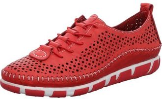 Gemini Baskets à Lacets pour Femmes en Cuir 395475-01, Pointure:42 EU, La Couleur:Rouge