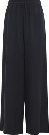 Max Mara Femme, Pantalons, Bleu, Taille: 38 FR Genero Washed Silk Pants
