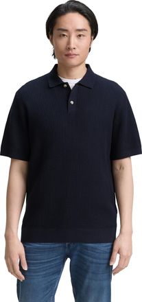 Tom Tailor Herren 1047996 Strickpullover mit Polokragen, 10668-Sky Captain Blue, XS