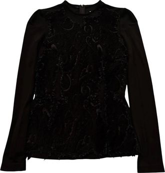 Maison Margiela Paisley-lace Long-sleeve Top