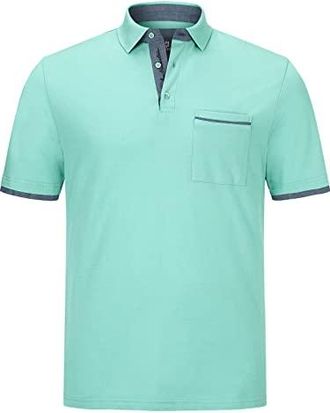 Jan Vanderstorm Homme Polo Melker Turquoise, 4XL (XXXXL) - 68/70