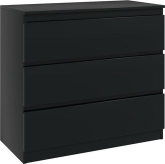 HOMCOM Commode 3 tiroirs - HOMCOM - Meuble de rangement &eacute;pur&eacute; pour chambre - 80 x 39 x 73 cm