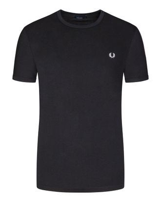 Fred Perry Unifarbenes T-Shirt mit Logo-Stickerei in