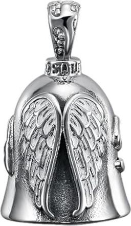 Generic Angel Cloche de motard - Cloches de motard en acier inoxydable pour motards, accessoires de moto portables, pour motards, cyclistes