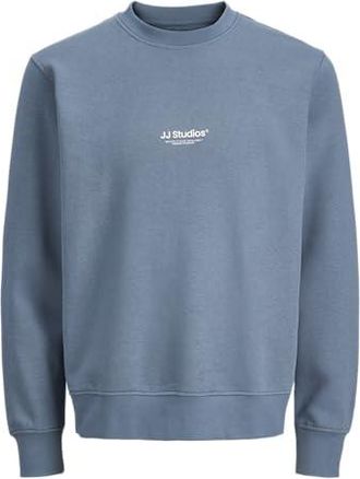 Jack & Jones JJESOHO Sweat-Shirt &agrave; col Rond pour Homme Coupe d&eacute;contract&eacute;e, Blue Mirage., XL
