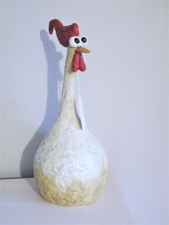 Generic lustiges Huhn Henne rund Comicstil Osterdeko Deko Frühling Ostern Tischdeko