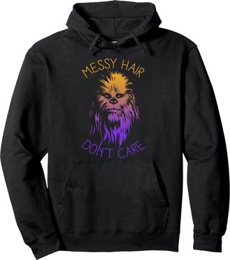 Star Wars Chewbacca Messy Hair Gradient Portrait Pullover Hoodie