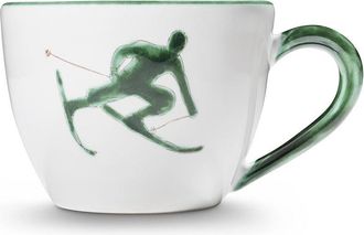 Gmundner Keramik Teetasse Maxima Füllmenge. 0.4 Liter grüner Toni Geschirr, handgemacht in Österreich