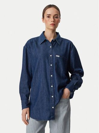Guess Jeanshemd W6YHC2 D1195 Blau Relaxed Fit