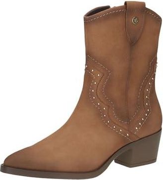 Caprice Bottines Plates pour Femme 9-25315-43, Camel Nubuc, 40 EU