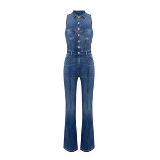 Elisabetta Franchi Femme, Combinaisons et Ensembles, Bleu, Taille: 40 FR Pantalon Chic pour Femmes