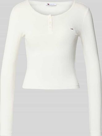Tommy Jeans Longsleeve Henley-Shirt mit Rippstruktur