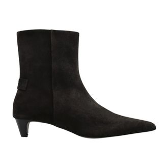 AllSaints Bottines Piper en cuir &agrave; talon - Femme - Chaussures - Brun - Taille: 38 EU