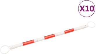 vidaXL Einklappbare Verkehrskegelstangen 10 St&uuml;ck ABS 116-197 cm