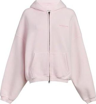 Alexander Wang Hoodie strass oversize &agrave; capuche en coton m&eacute;lang&eacute;