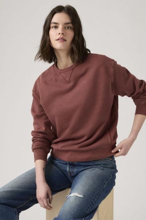 Levi's Sweat Shirt Col Rond Heritage - Femme - Rouge / H225 Garment Dye Andorra - S